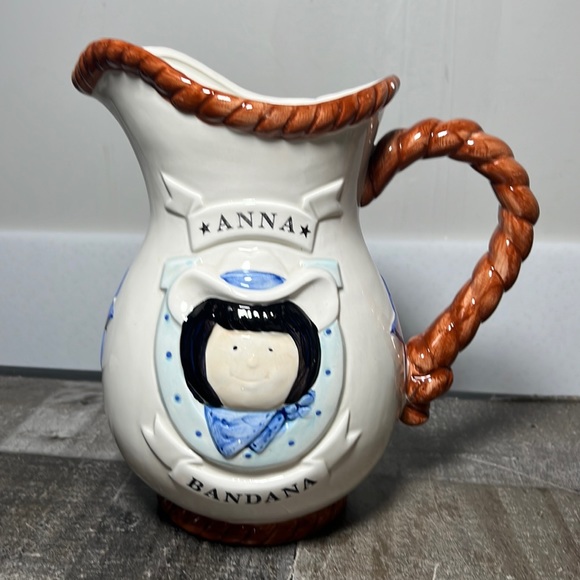 OCI | Kitchen | Vintage Anna Bandana Pitcher Oci Taiwan Hand Painted 34 ...